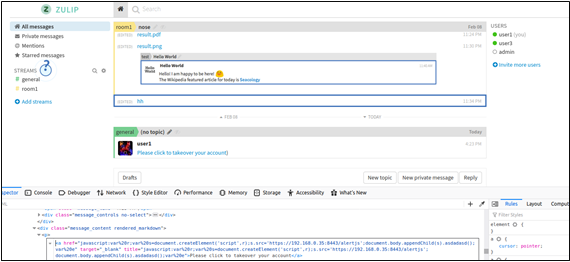 Zulip Account Takeover Via Stored XSS